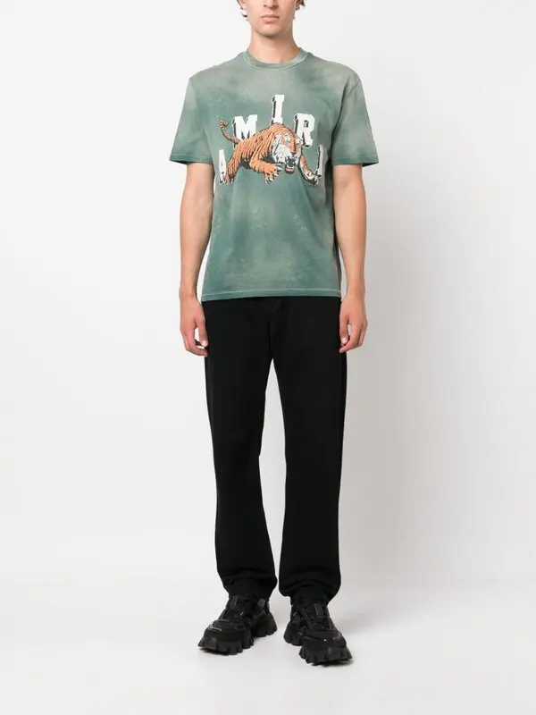 Amiri Vintage Tiger Short-Sleeve T-Shirt - Green | Editorialist