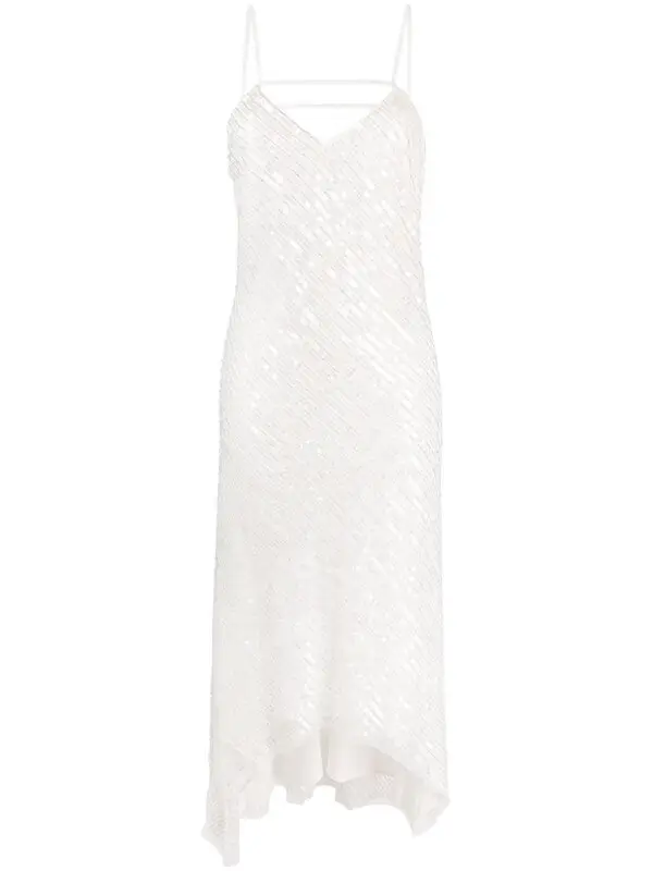 Patrizia Pepe Sequin-embellished Asymmetric Dress