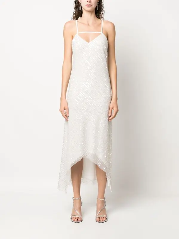 Patrizia Pepe Sequin-embellished Asymmetric Dress