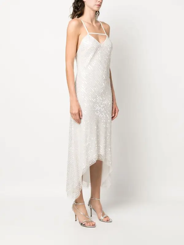 Patrizia Pepe Sequin-embellished Asymmetric Dress