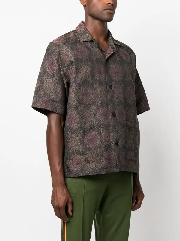 Needles Geometric-pattern Short-sleeved Shirt