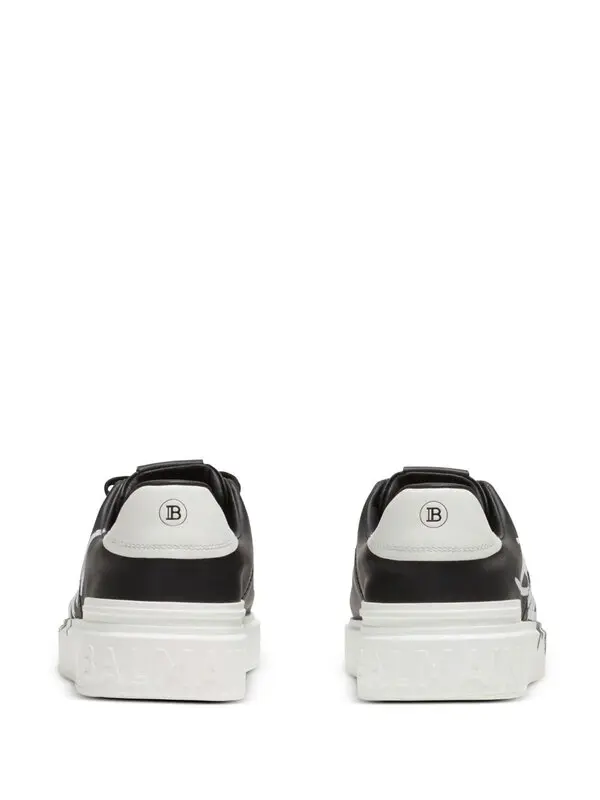 Balmain Logo-print Lace-up Sneakers - Black