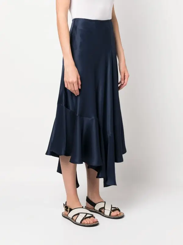 Colville Asymmetric-hem Silk Skirt