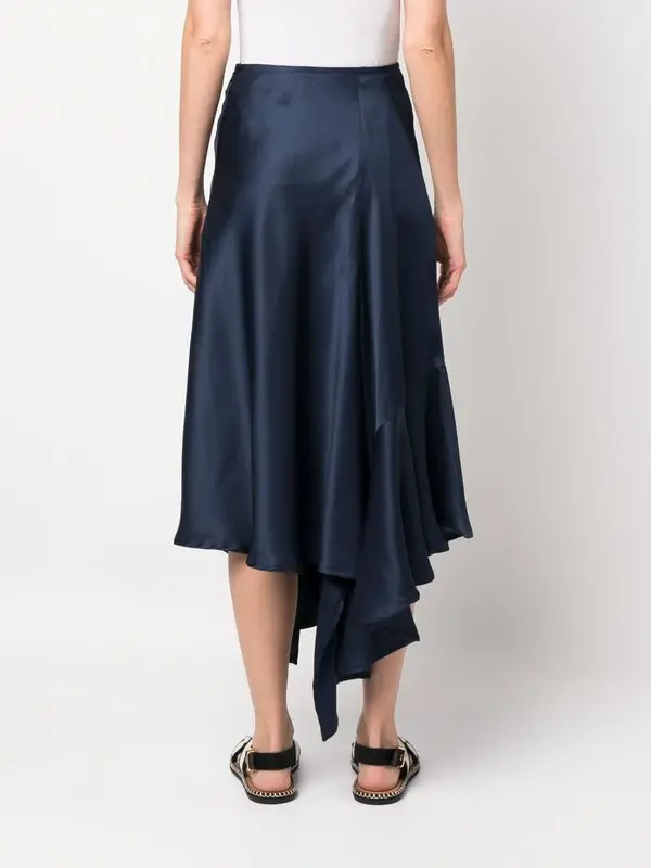 Colville Asymmetric-hem Silk Skirt