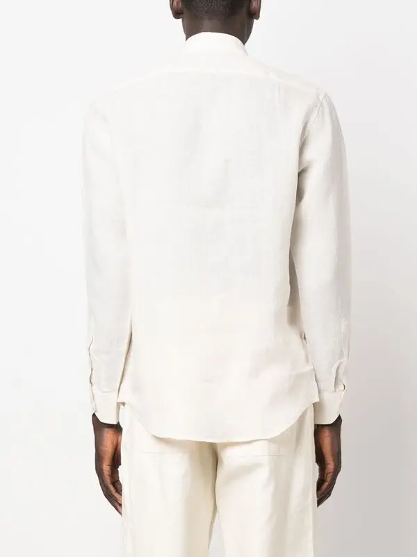 Frescobol Carioca Linen Long-sleeve Shirt - Neutrals