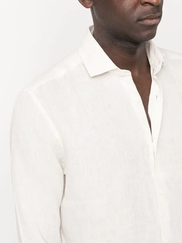 Frescobol Carioca Linen Long-sleeve Shirt - Neutrals
