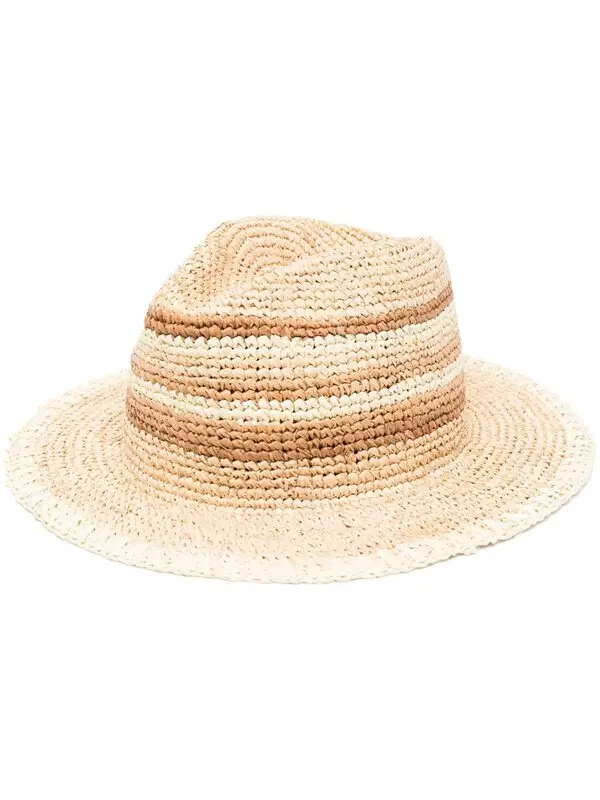 Manebí Woven Wicker Sun Hat - Neutrals