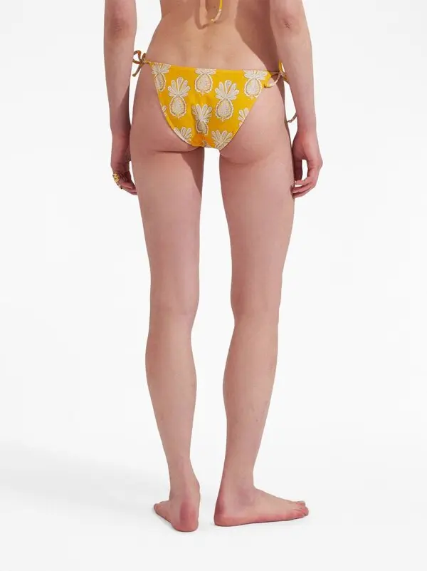 La DoubleJ Pineapple-print Bikini Bottoms