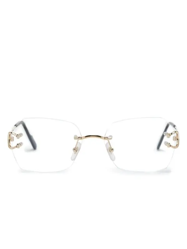 CARTIER Frameless Square Glasses - Gold