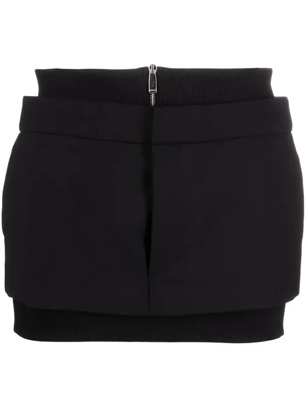 Off-White Ribbed-band Mini Skirt