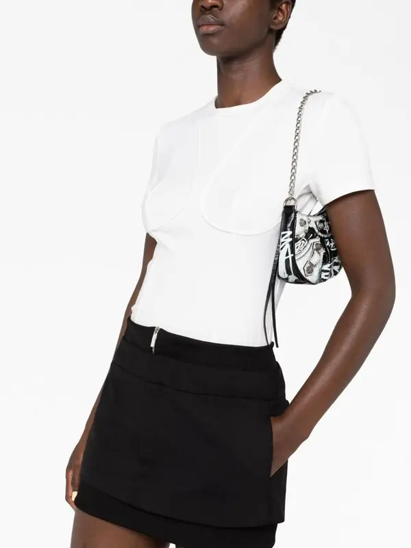 Off-White Ribbed-band Mini Skirt