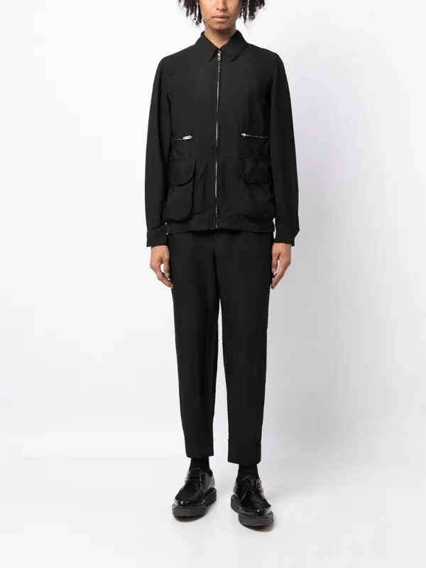 Comme Des Garçons Chevron-pattern Tapered Trousers