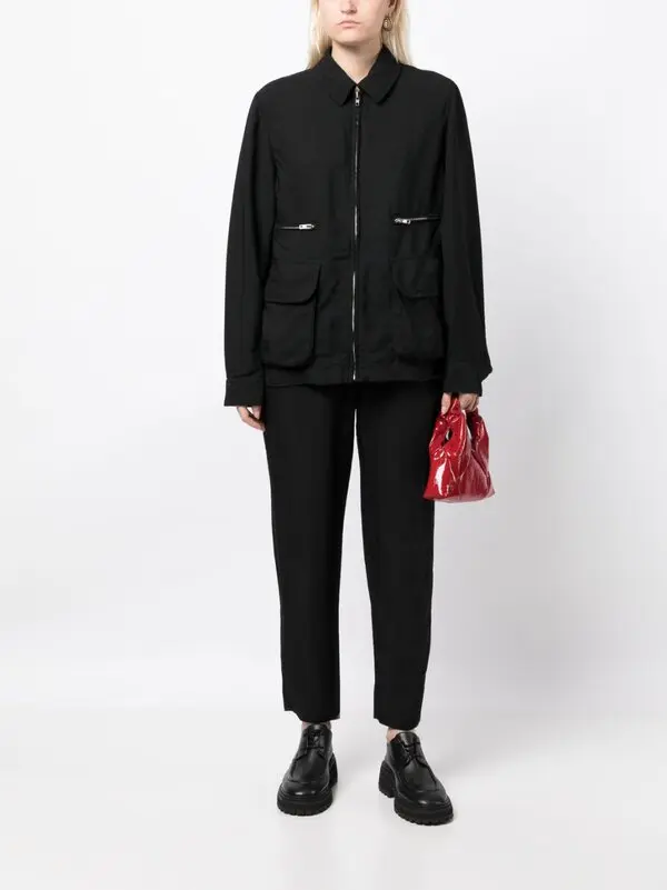 Comme Des Garçons Chevron-pattern Tapered Trousers