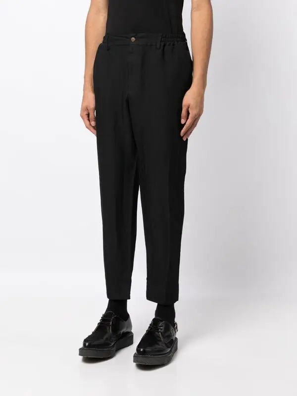 Comme Des Garçons Chevron-pattern Tapered Trousers