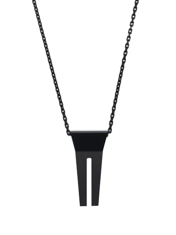 Rick Owens Open Trunk Charm Necklace - Black