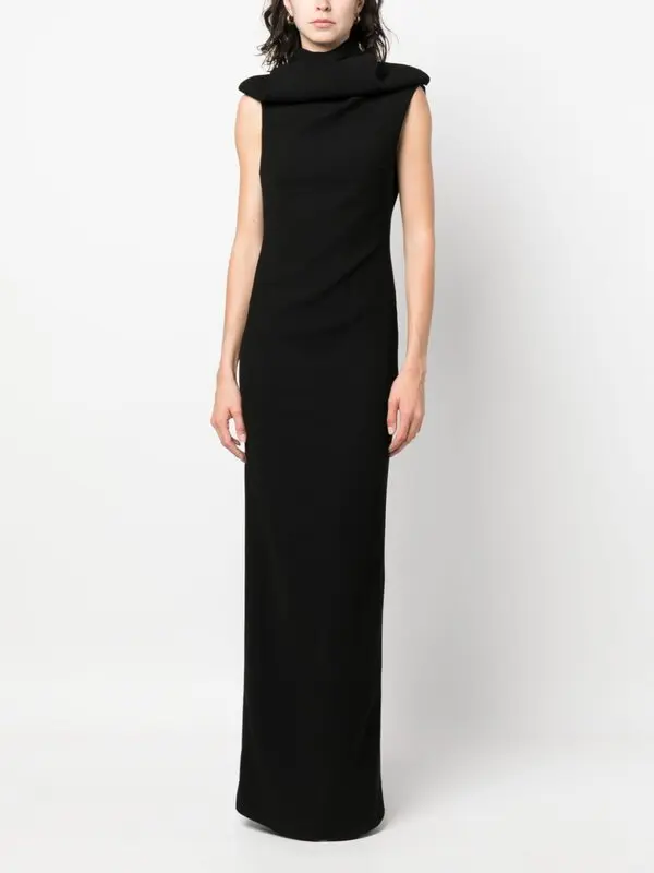 MONOT Hooded Open-back Maxi Dress