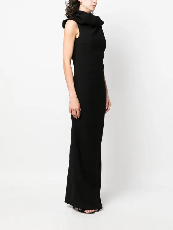 MONOT Hooded Open-back Maxi Dress