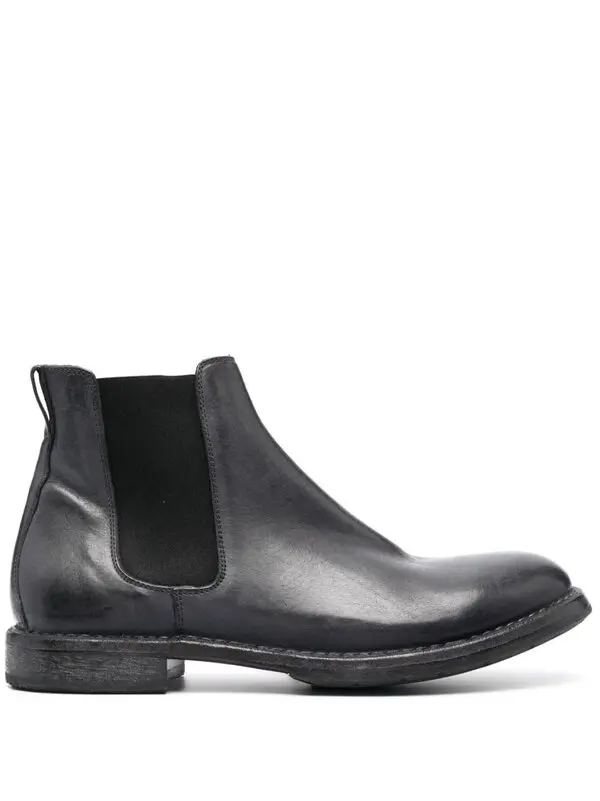 Moma Tronchetto Leather Chelsea Boots - Grey