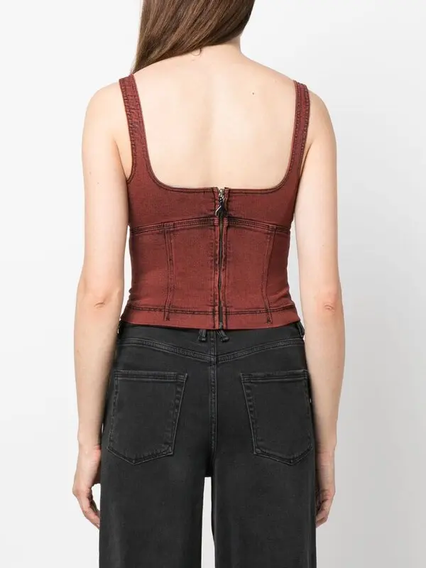 Patrizia Pepe Panelled Denim Top