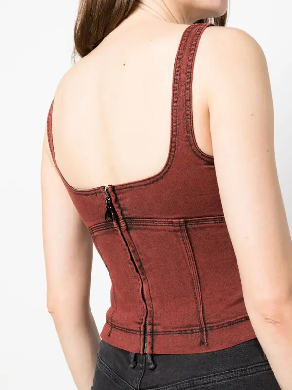 Patrizia Pepe Panelled Denim Top