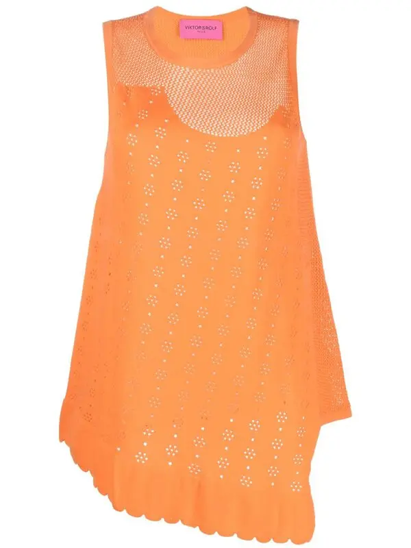 Viktor & Rolf Sleeveless Knit Top - Orange