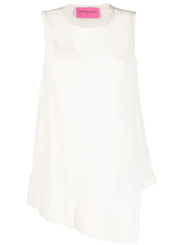 Viktor & Rolf Sleeveless Knit Top - Neutrals
