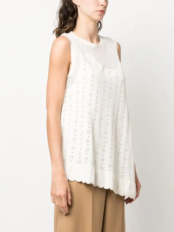 Viktor & Rolf Sleeveless Knit Top - Neutrals