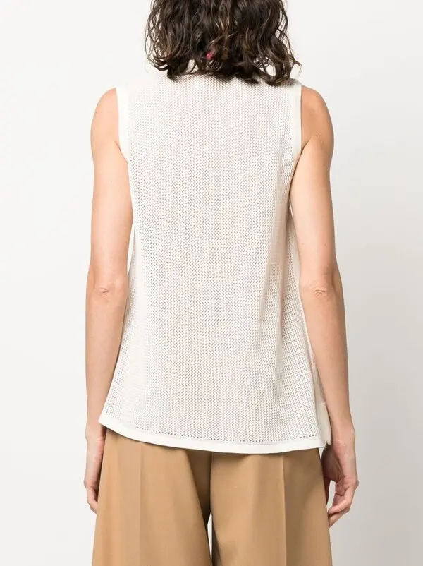 Viktor & Rolf Sleeveless Knit Top - Neutrals