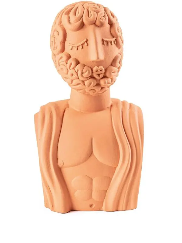 SELETTI Magna Graecia Bust Statue - Orange