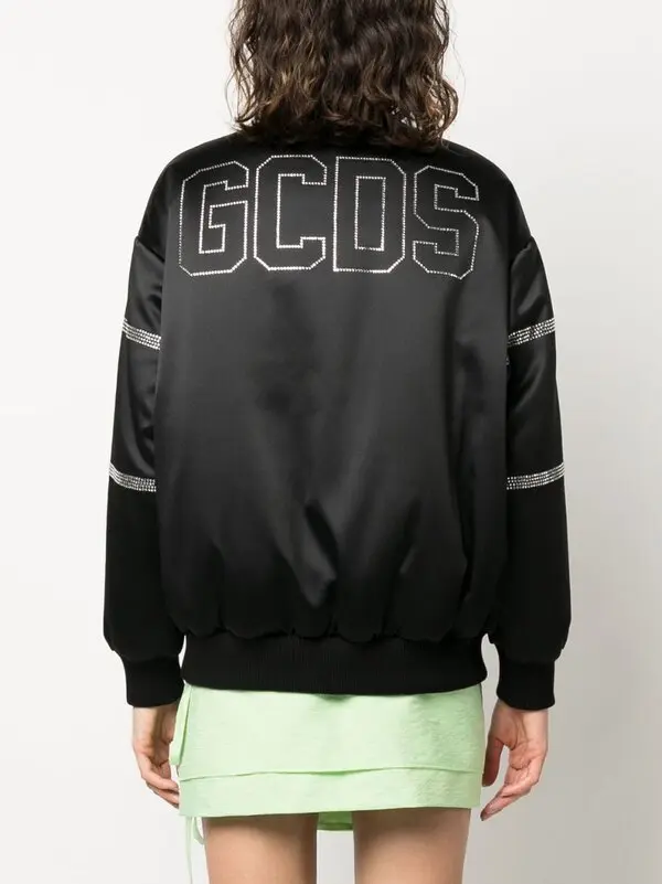 Gcds Bling Logo-embellished Bomber Jacket