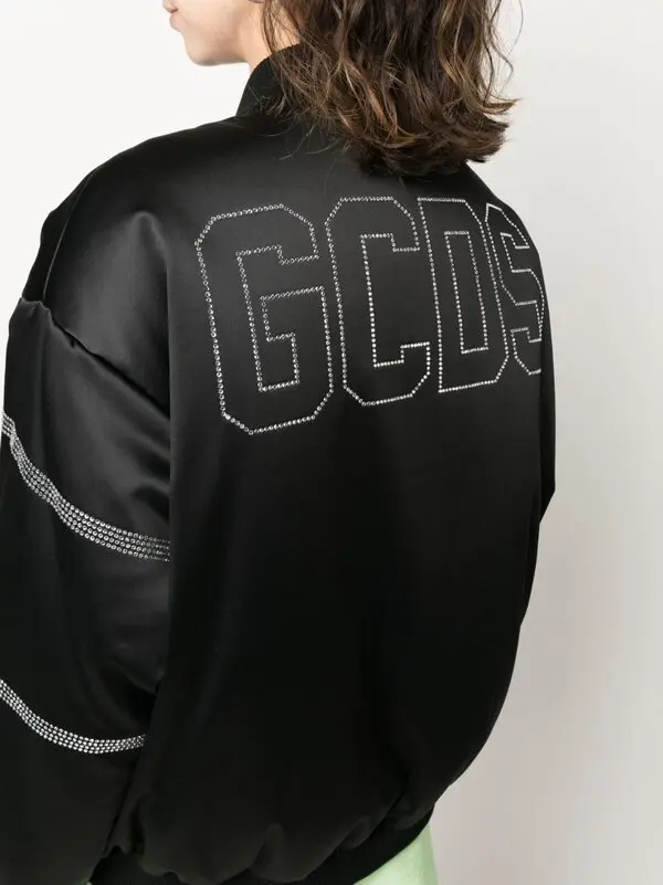 Gcds Bling Logo-embellished Bomber Jacket