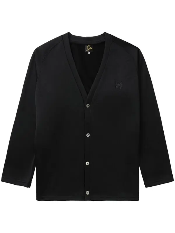 Needles Logo-embroidered Buttoned Cardigan - Black
