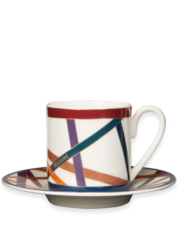 Missoni Nastri Set-of-six Coffee Cups - White