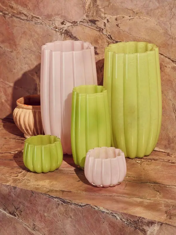 POLSPOTTEN Large Melon Glass Vase