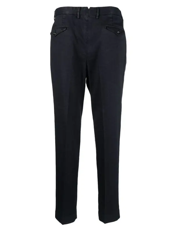DELL'OGLIO Pleated Tapered-leg Trousers - Blue