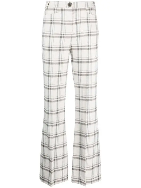 Patrizia Pepe Check-pattern Slim-fit Trousers