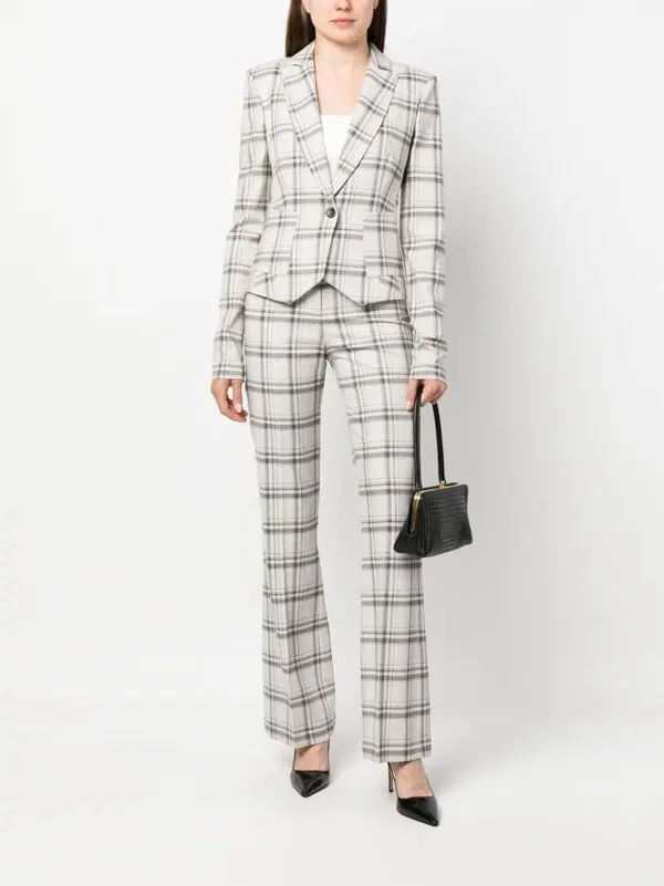 Patrizia Pepe Check-pattern Slim-fit Trousers