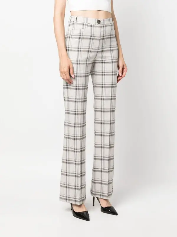 Patrizia Pepe Check-pattern Slim-fit Trousers