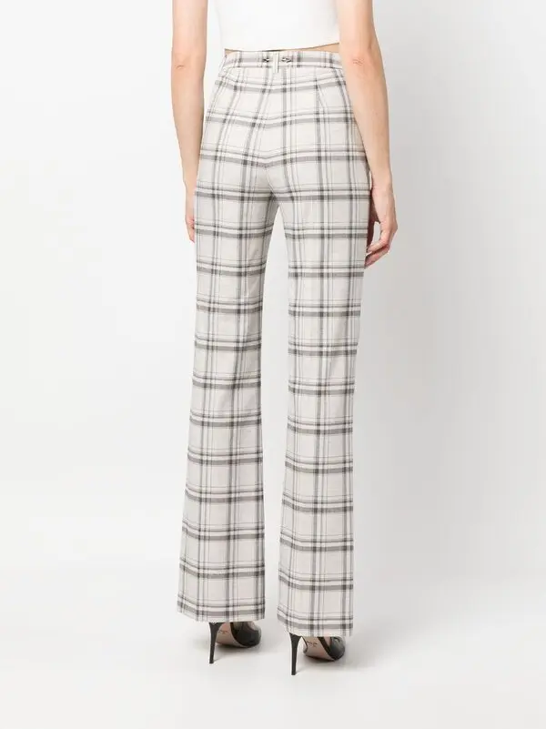 Patrizia Pepe Check-pattern Slim-fit Trousers