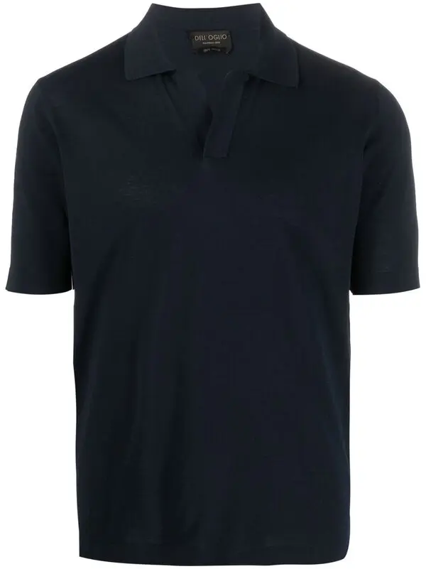 DELL'OGLIO Open-placket Cotton Polo Shirt