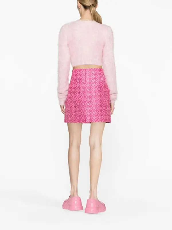 AMBUSH Knitted Cropped Sweater - Pink