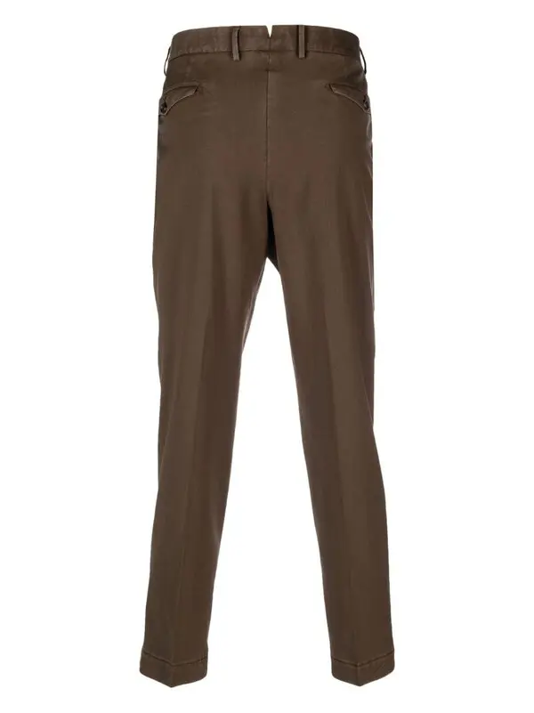 DELL'OGLIO Tapered-leg Tailored Trousers - Brown
