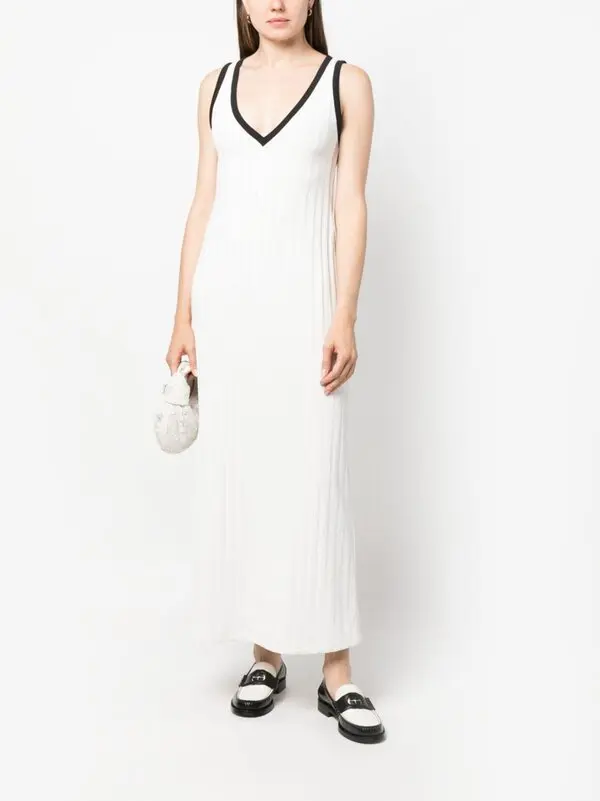 Viktor & Rolf Contrasting-trim Ribbed-knit Dress