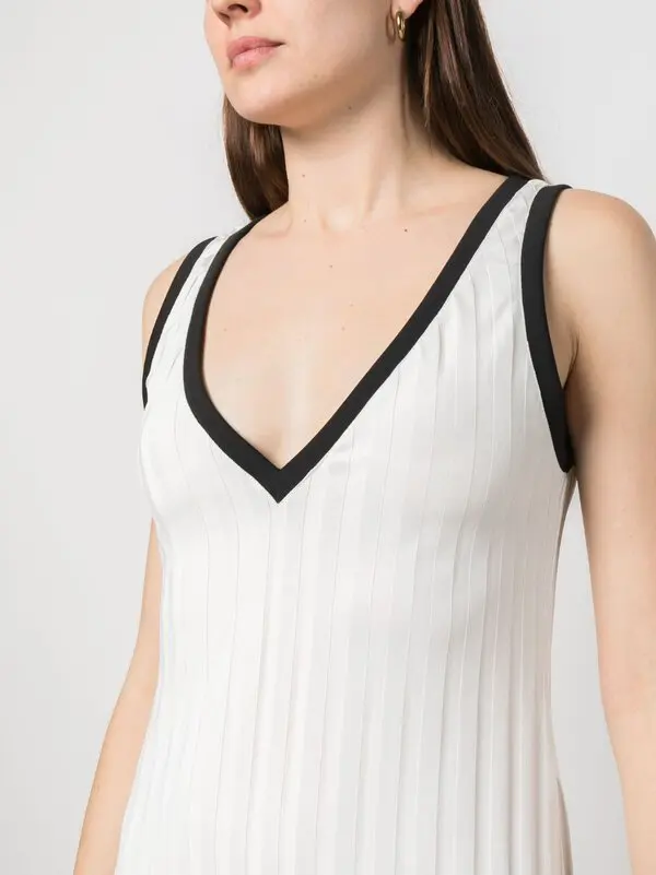 Viktor & Rolf Contrasting-trim Ribbed-knit Dress