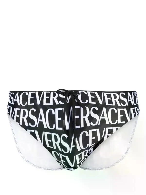 Versace Logo-print Drawstring Swimming Trunks