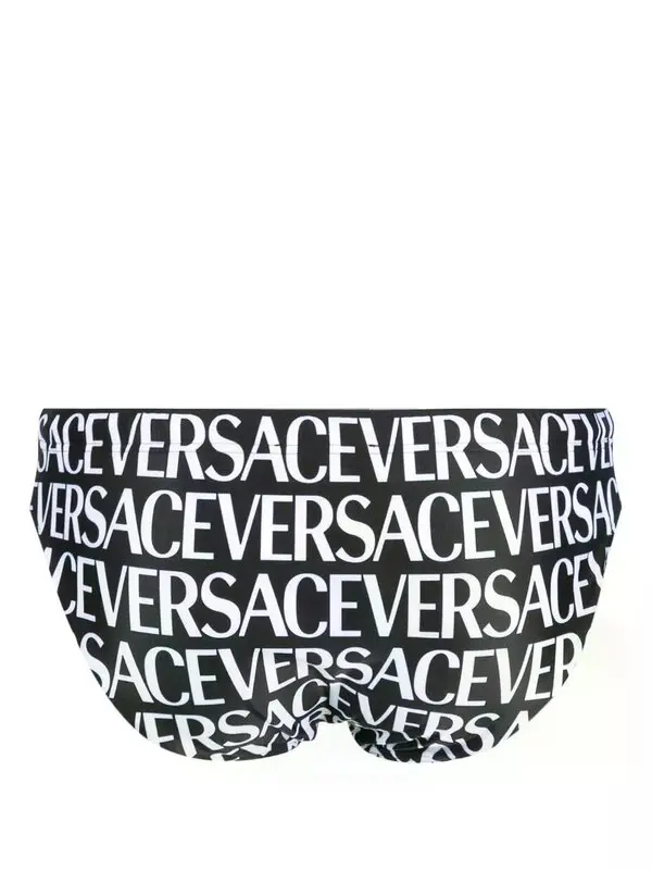 Versace Logo-print Drawstring Swimming Trunks