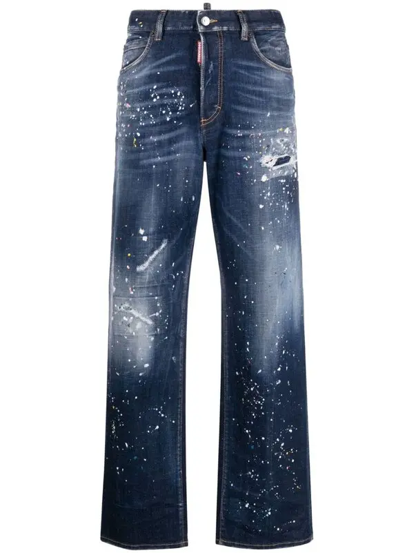 Dsquared2 Paint Splatter Denim Jeans