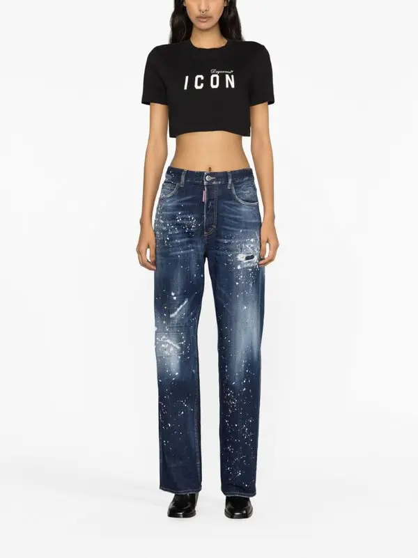 Dsquared2 Paint Splatter Denim Jeans
