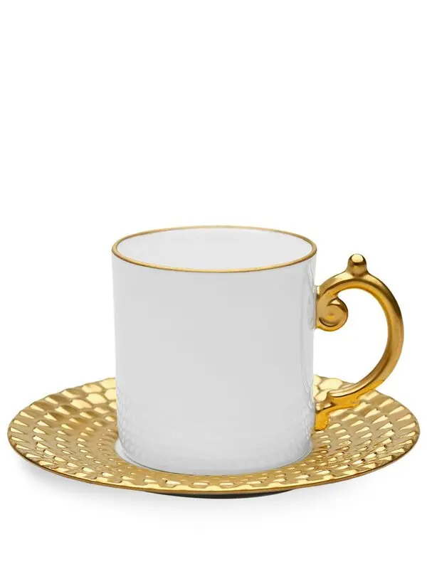 L'Objet Aegean Espresso Cup And Saucer - Gold