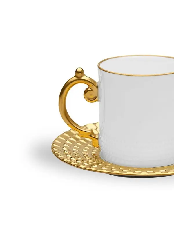L'Objet Aegean Espresso Cup And Saucer - Gold